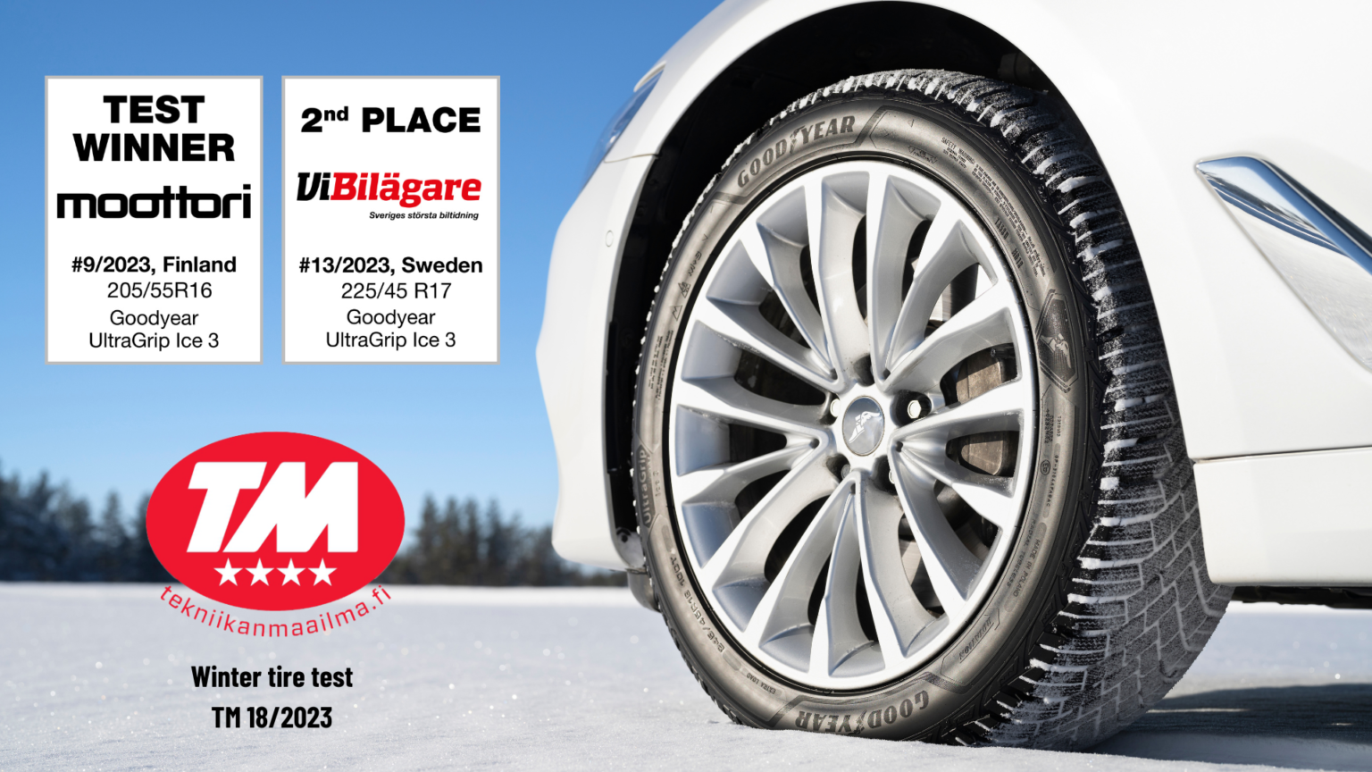 Goodyear UltraGrip Ice 3 praised in multiple Nordic winter tire tests ...